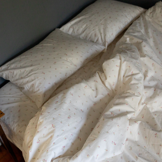 Lila - Pink Floral Percale Sheet Set – Kiyko Home