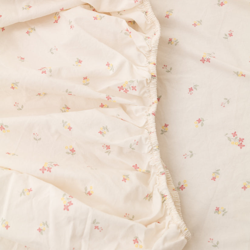 Lila - Pink Floral Percale Sheet Set – Kiyko Home